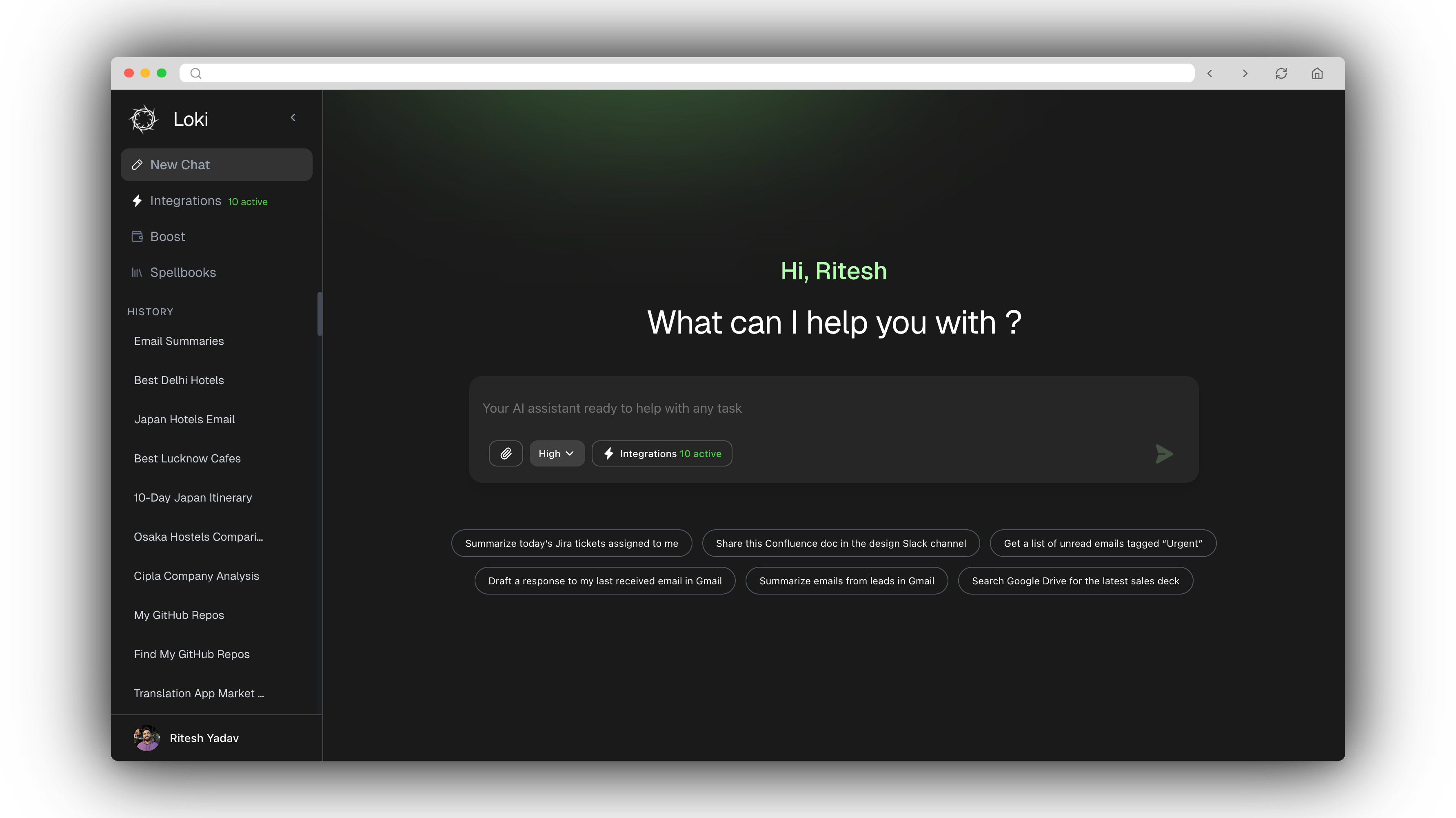 Loki - AI-Powered Productivity Platform | Connect All Your Tools